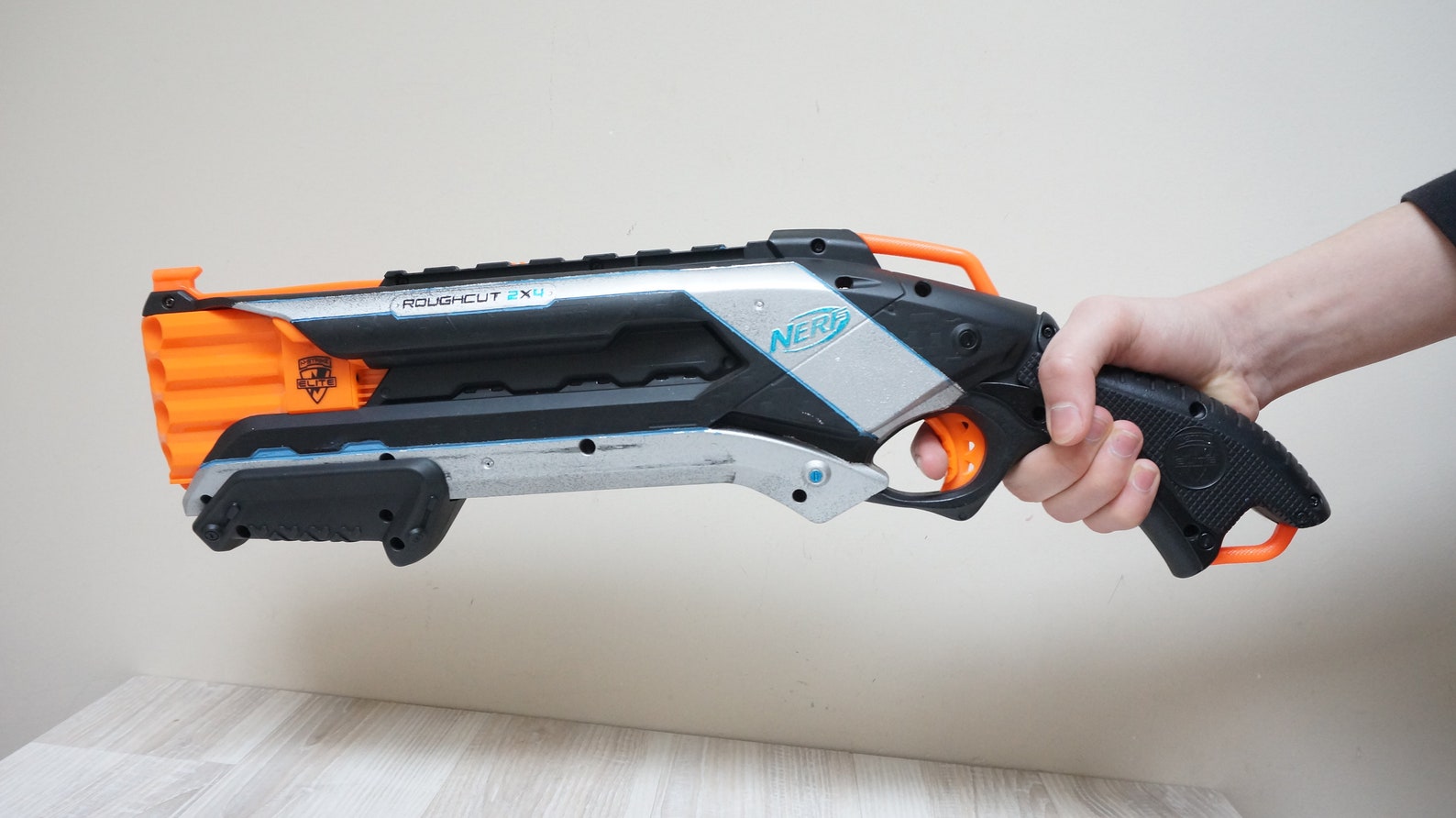Nerf Shotgun Blaster Black and Silver Cobalt Weapon Cosplay Accessory ...