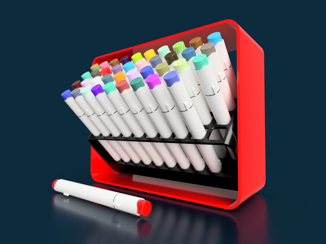 Marker Case for OHUHU Honolulu • Holds 40 Markers • Art Marker Display ...