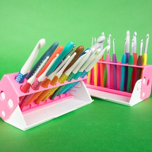 Crochet Hook Case/stand Organizer - Personalized Storage 16 Hook ...