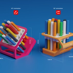 COPIC Sketch Holder • 20 Slot Marker Organizer • Multi-colored Art ...