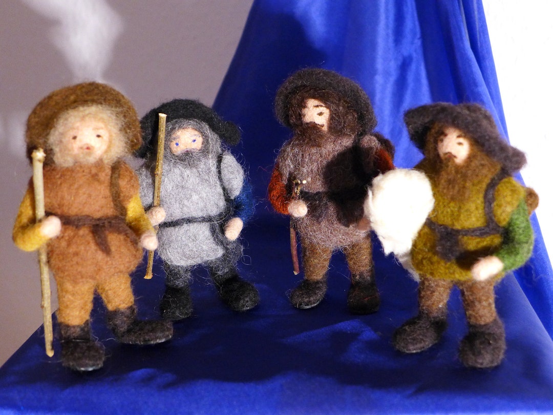 Nativity Figures Shepherds Felt Wool Waldorf Seasonal - Etsy