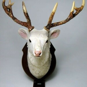 Yujin White Shika Deer Animal Bust PVC Mini Figure Figurine Model SP ...
