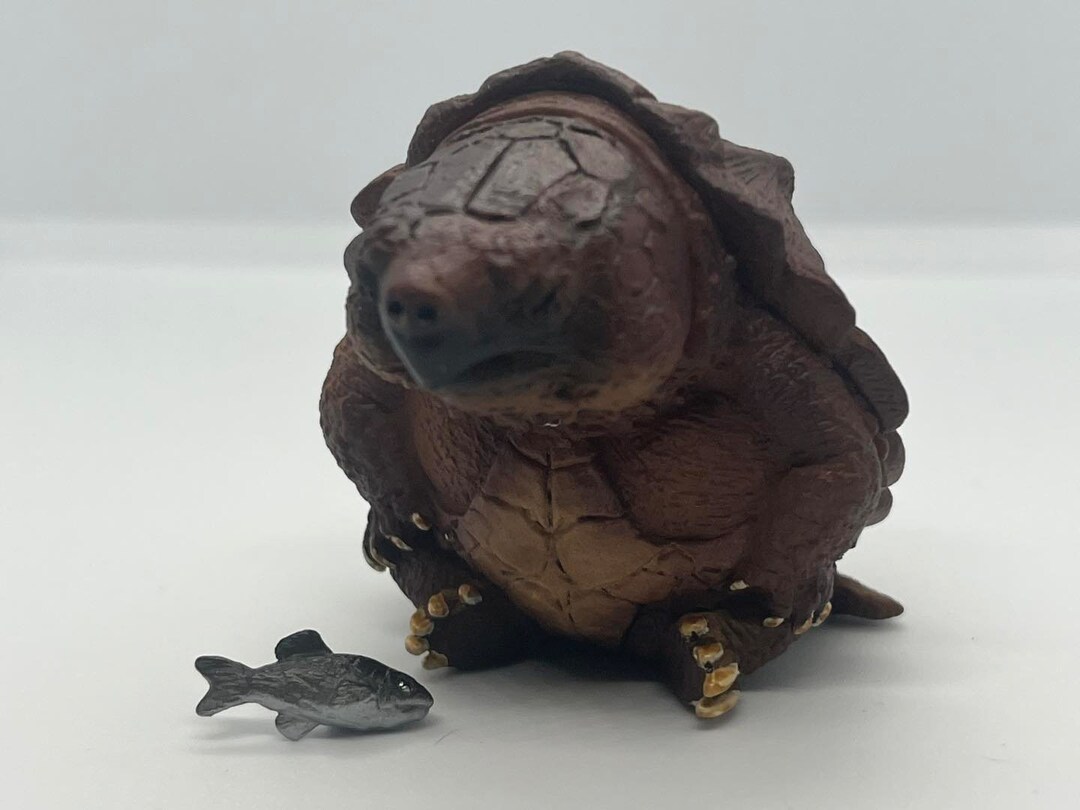 Alligator Snapping Turtle With Fish PVC Mini Model Figurine - Etsy