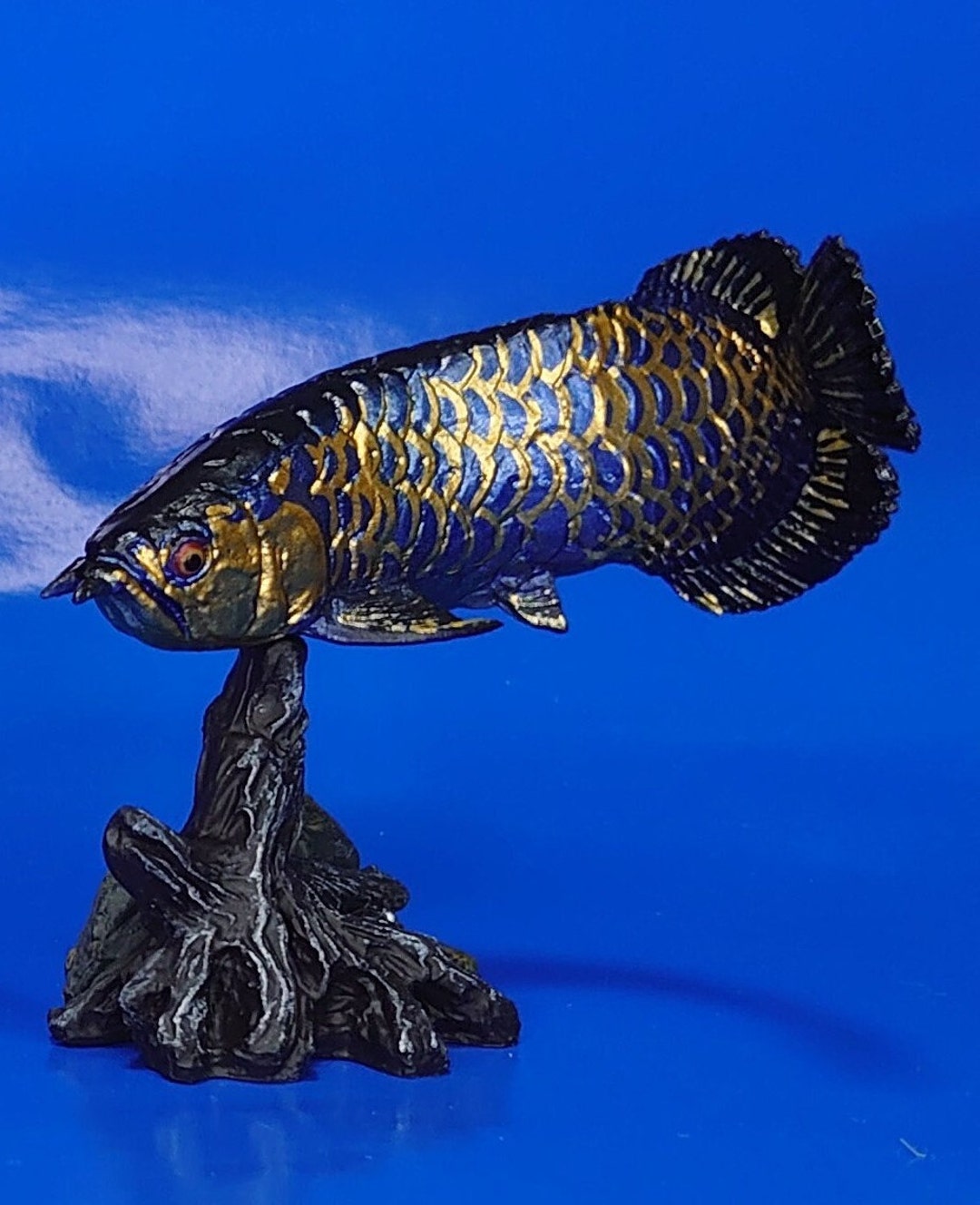 Golden Asian Arowana Fish Animal PVC Figure Model Figurine - Etsy