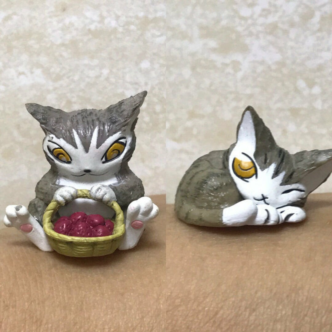 Japan Dayan Cat Kittie Gashapon Mini PVC Figurine Figure Model 2 Pcs - Etsy