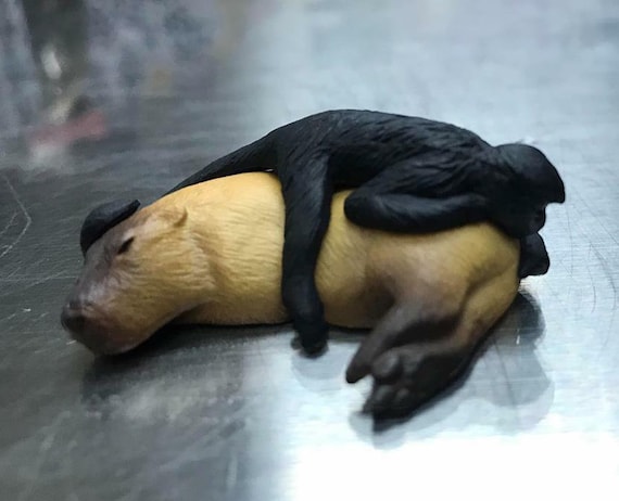 Capybara With Spider Monkey Animal Mini PVC Figurine Figure - Etsy