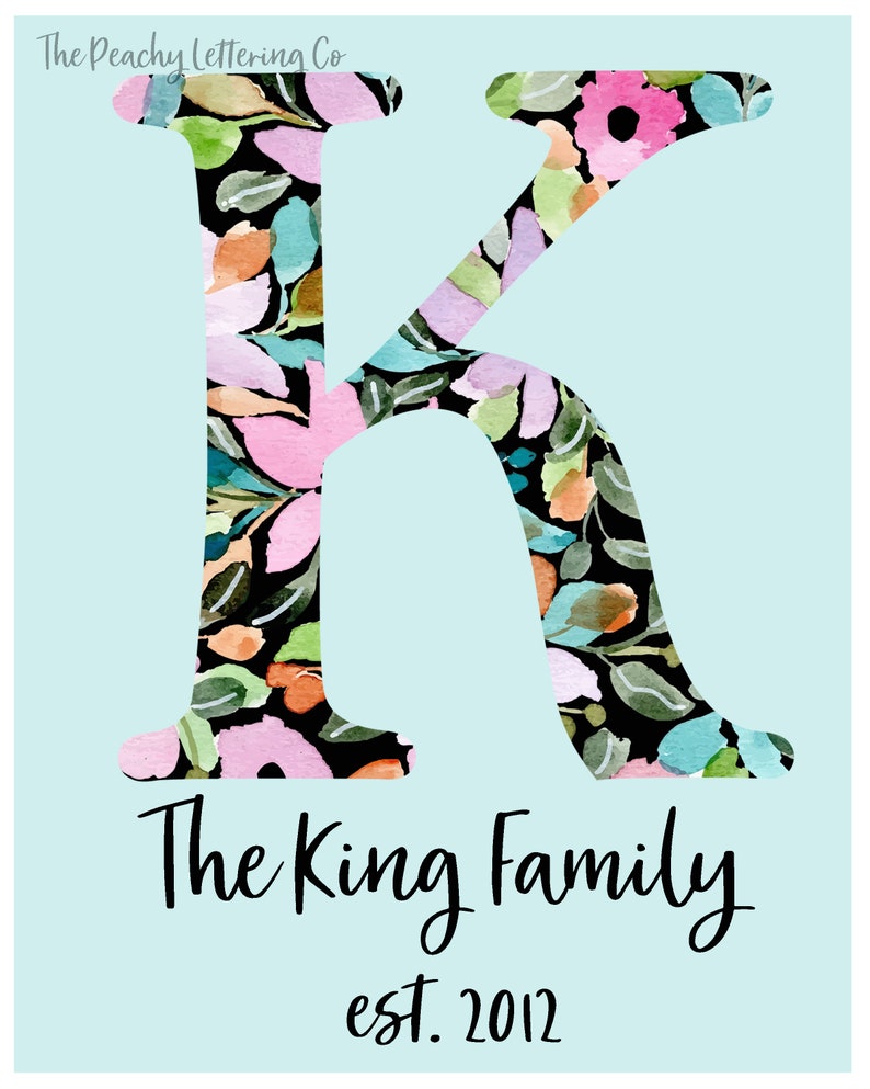 Alphabet Clip Art Set Floral Black Background With Pastel Florals Set ...