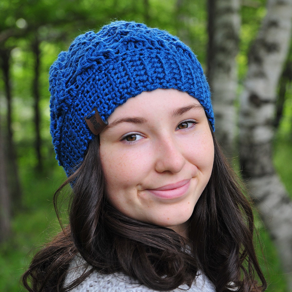 Teal Hat for Women, Crochet Toque, Blue Crocheted Hat, Cute Fall ...