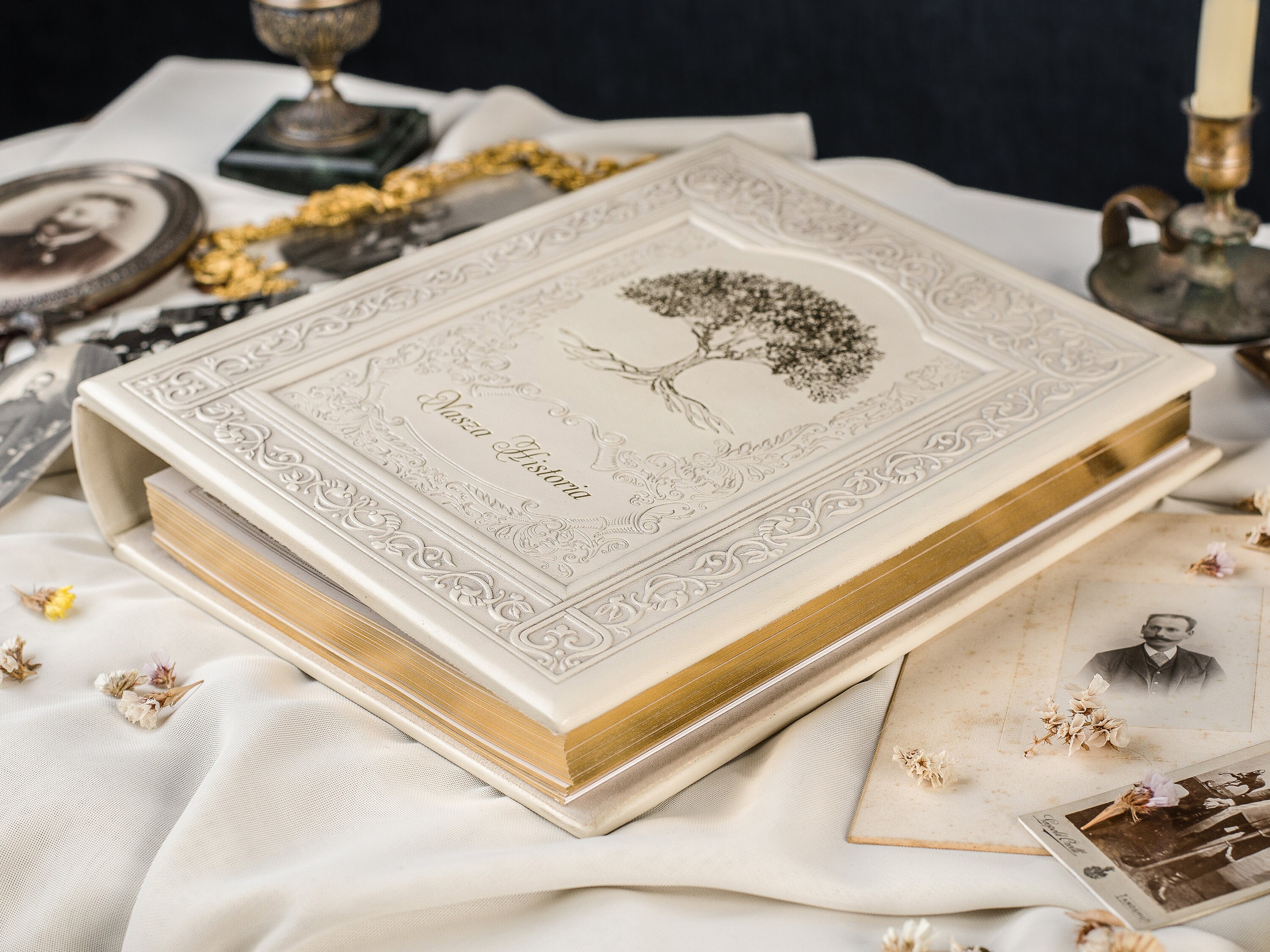 Personalized Family Book Genuine Leather With Large Genealogical Trees ...