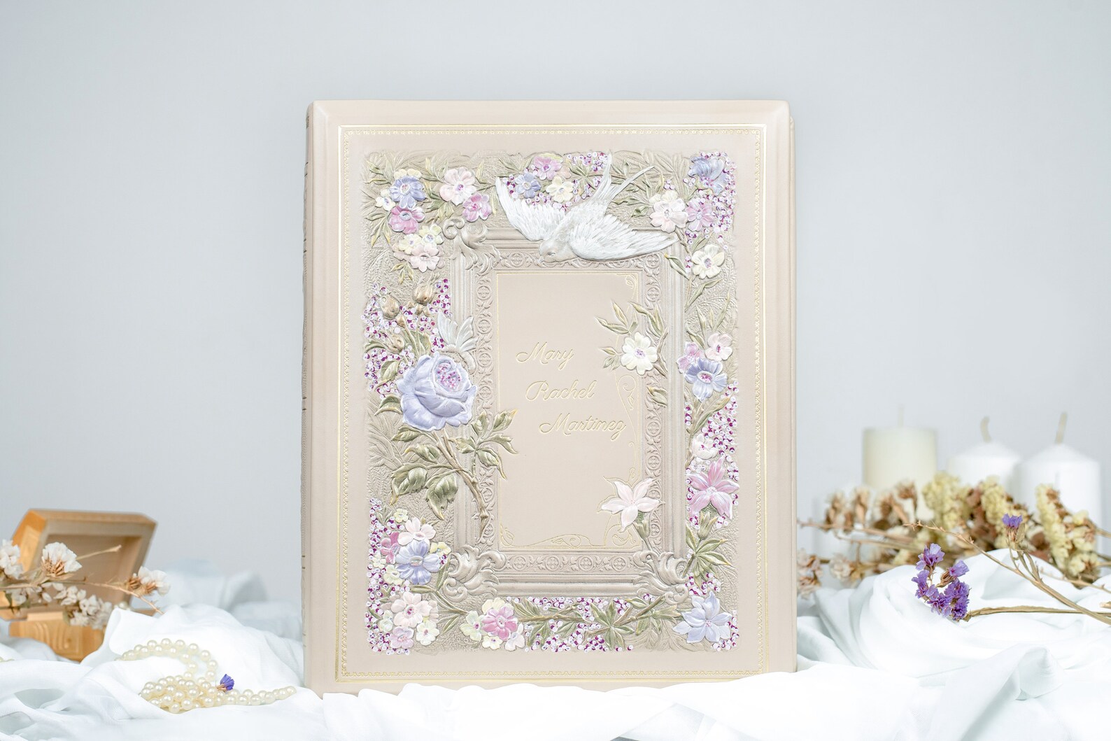 Luxury Leather Wedding Photo Album With Custom Engraving Handmade ...