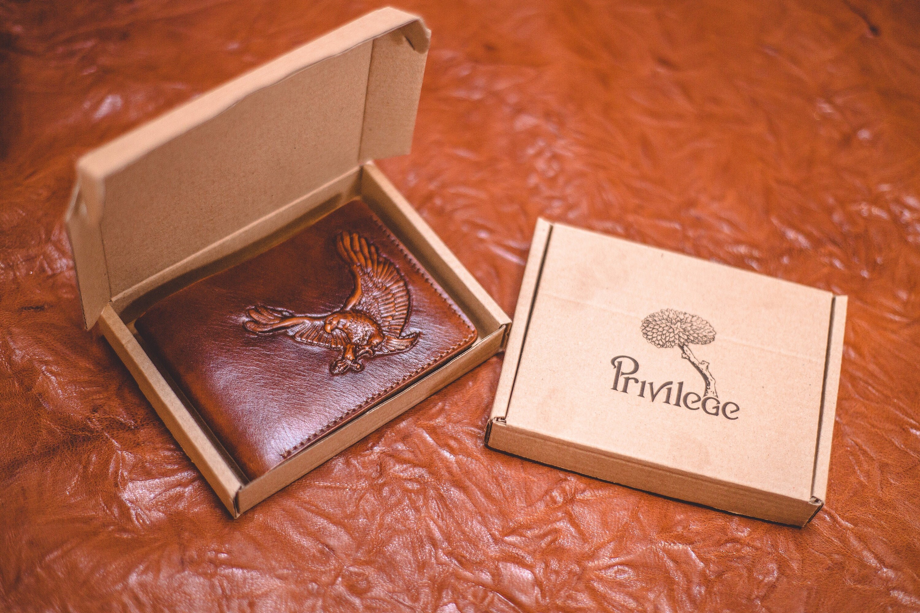 Eagle Leather Wallet American Eagle Wallet 3D Effect Men's | Etsy