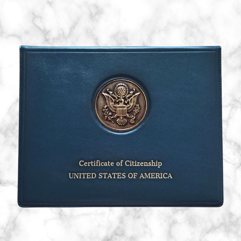 Leather USA Citizenship Certificate Holder Certificate of - Etsy