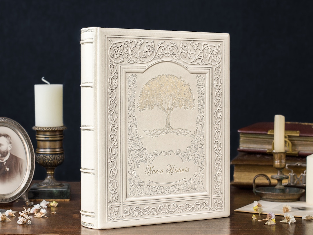 Personalized Family Book Genuine Leather With Large Genealogical Trees ...