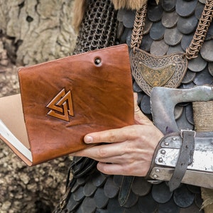 Valknut Viking Leather Refillable Journal A5 Norse Scandinavian ...