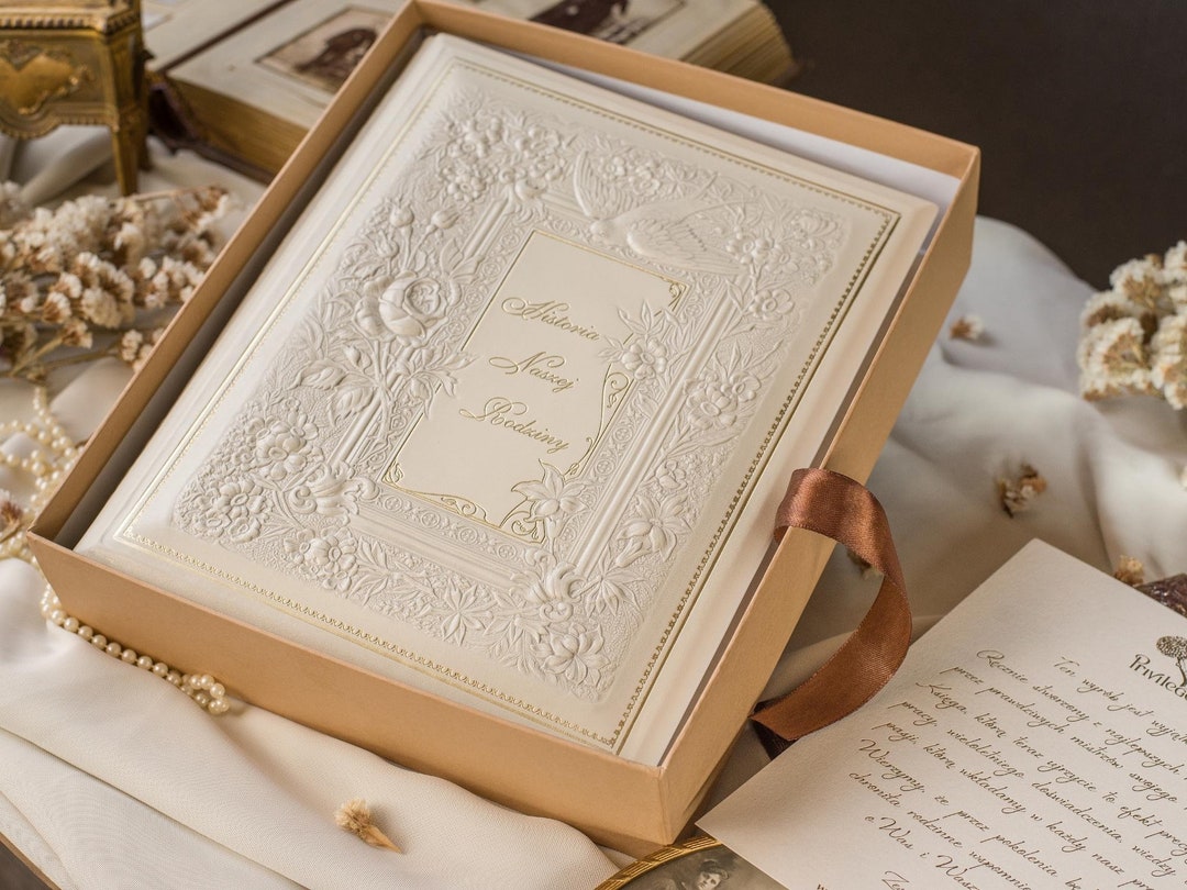 Unique Wedding Gift for Couple "our Family Story" Leather Book ...