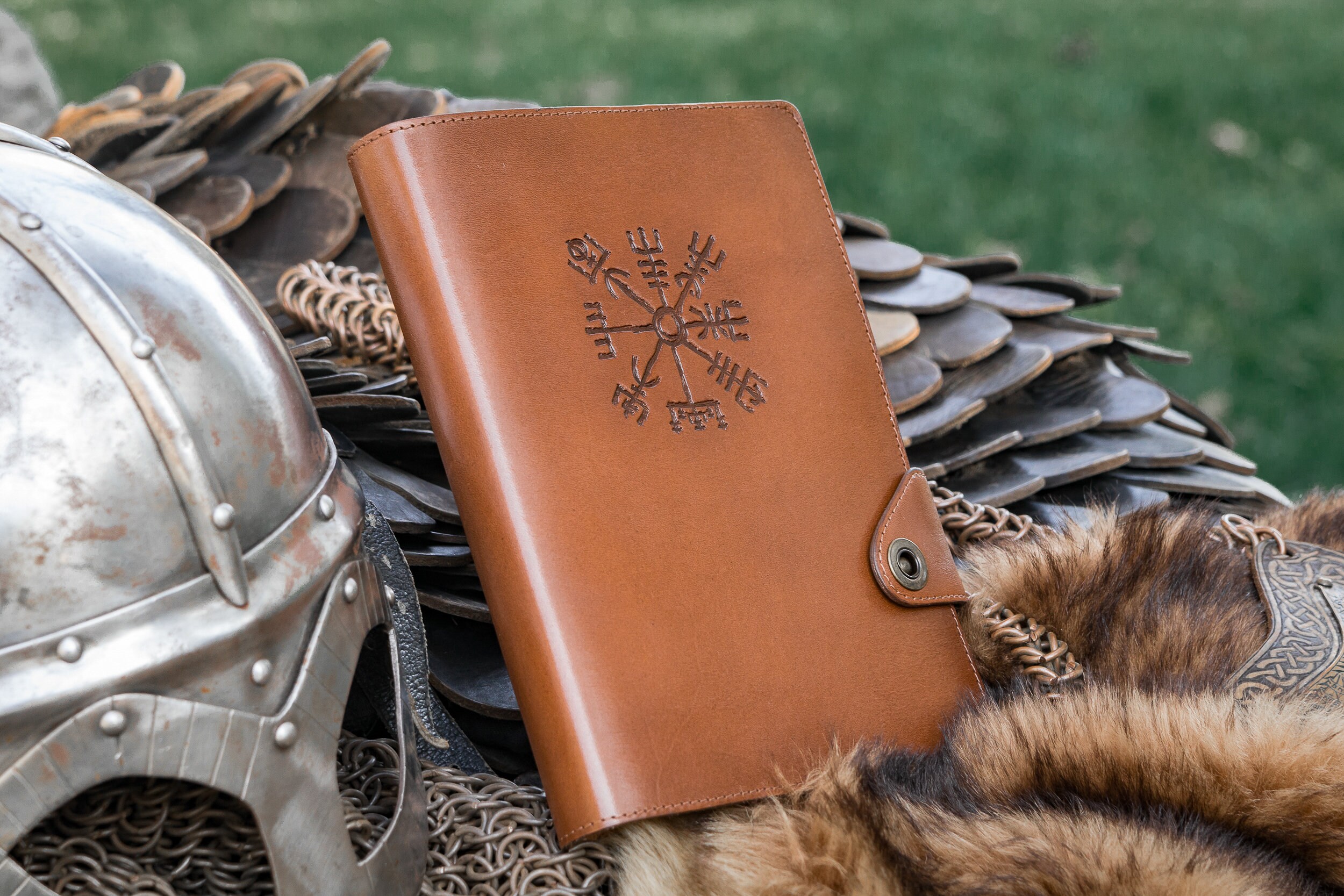 Vegvisir Viking Notebook Engraved Notebook With Runic Compass - Etsy