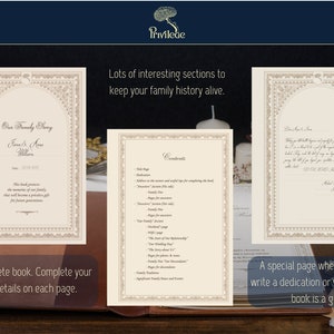 Personalized Family Book Genuine Leather With Large Genealogical Trees ...