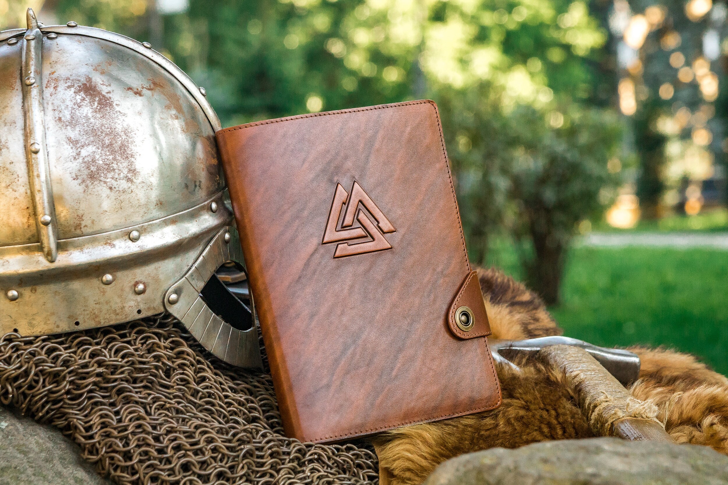 Valknut Viking Leather Refillable Journal A5 Norse - Etsy