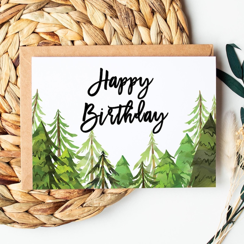 Nature Birthday Card - Etsy