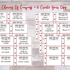 Happy Birthday Coupon Book, DIY Printable Coupons, Valentine Coupon ...