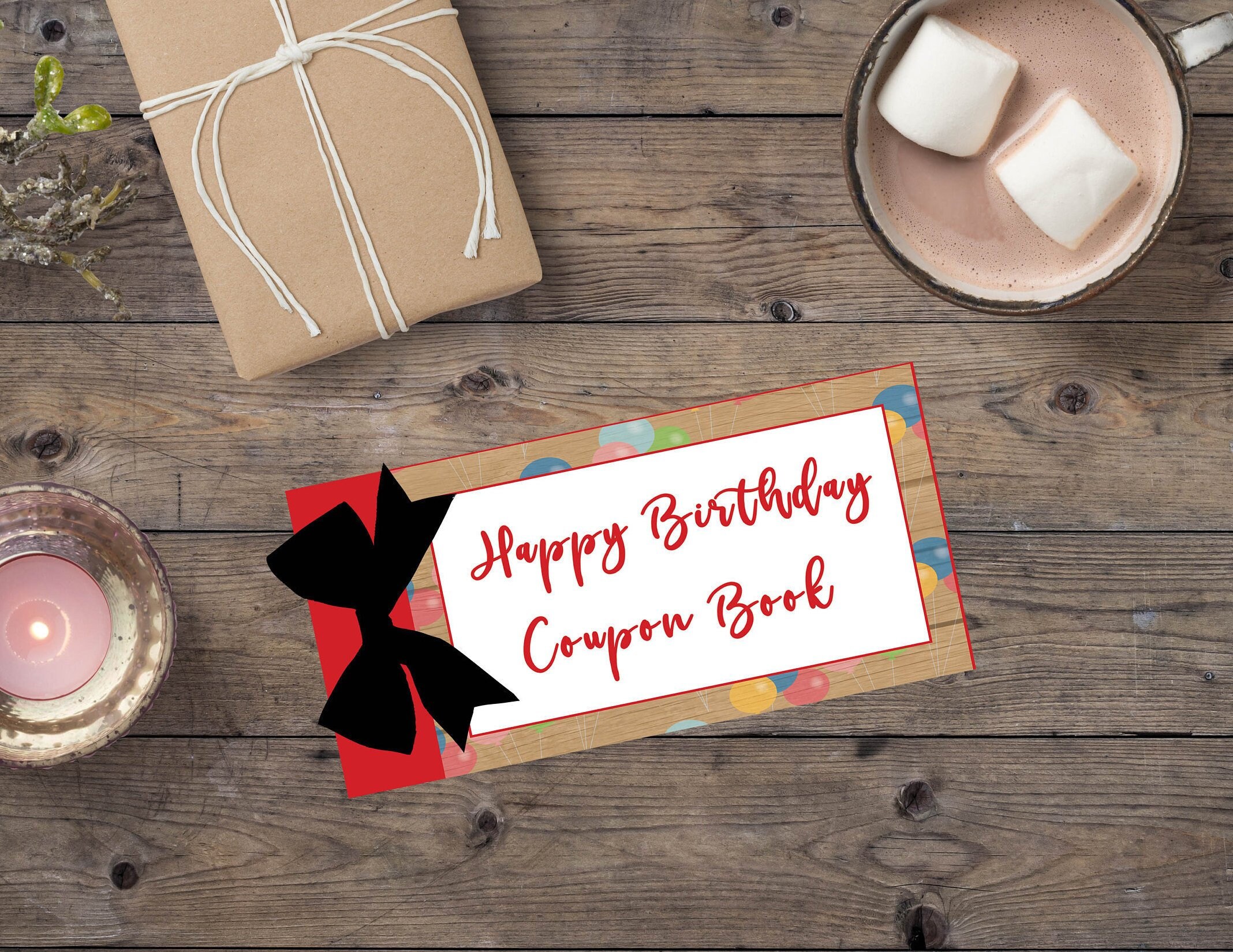 Happy Birthday Coupon Book, DIY Printable Coupons, Valentine Coupon ...