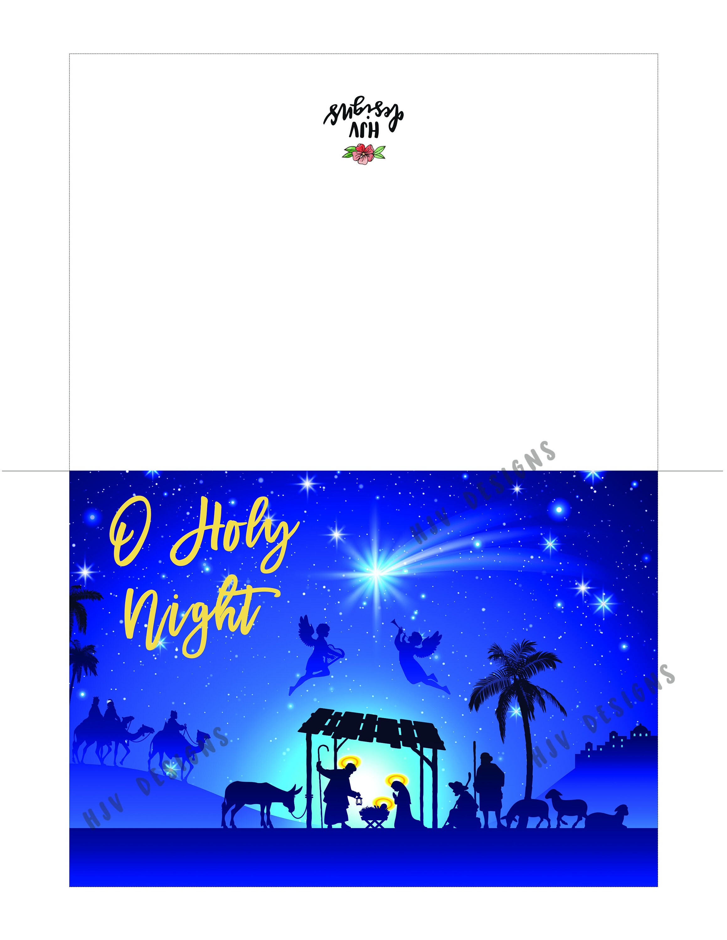 O Holy Night Nativity Printable Christmas Card Jesus is the - Etsy
