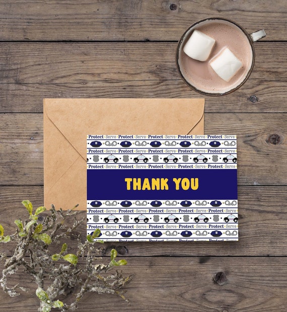 Printable Police Thank You Card Law Enforcement Appreciation - Etsy