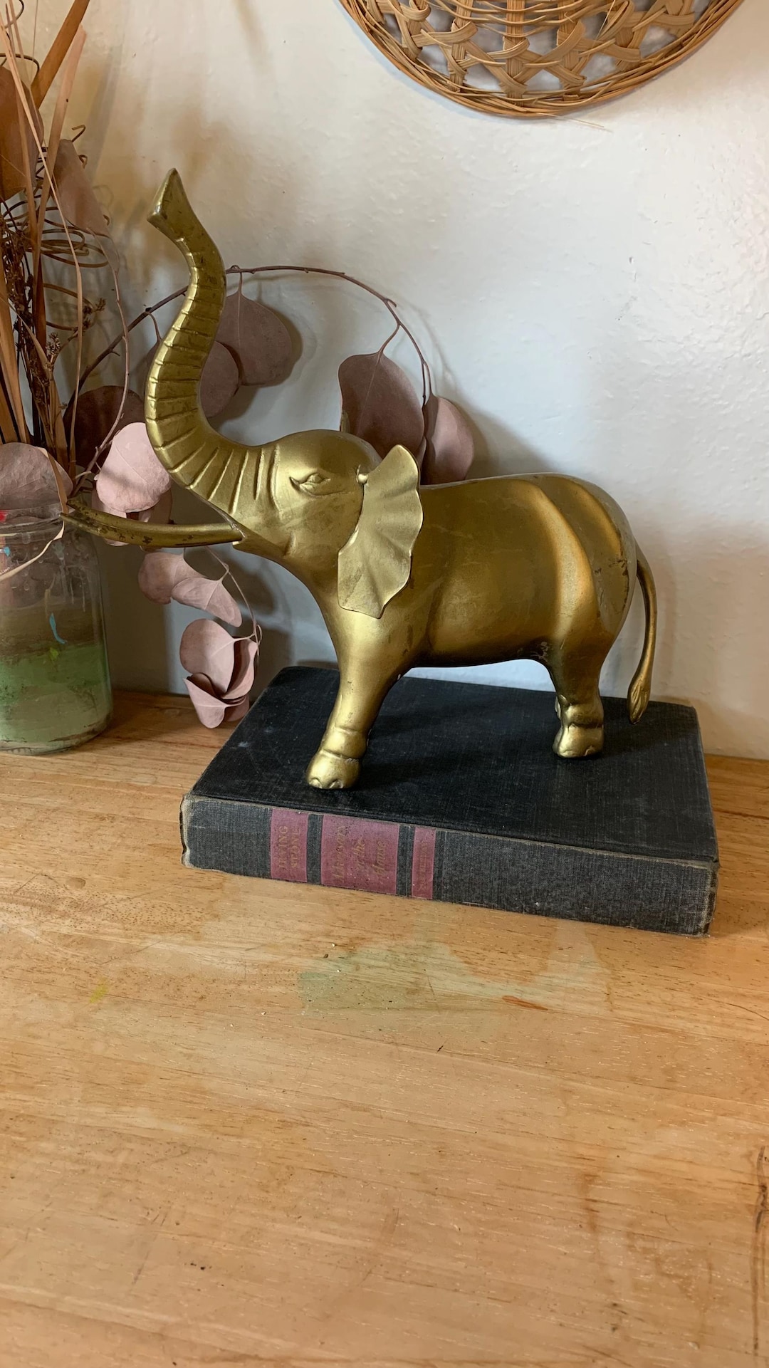 Brass Elephant Figurine, Vintage Brass Animal Figurine,vintage Brass ...