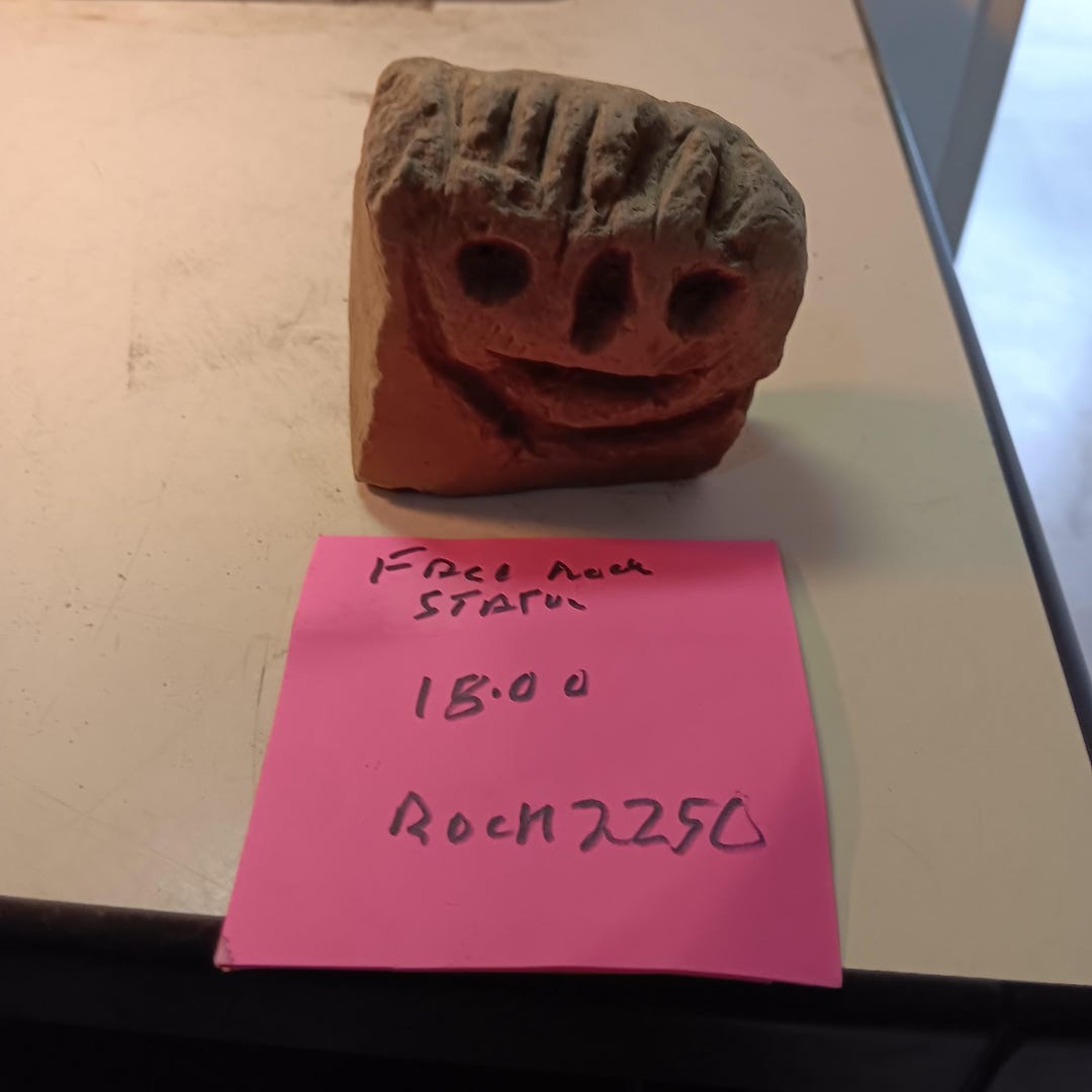 Face Rock Statue Hand Carved by the People of the Dominican Republic ...