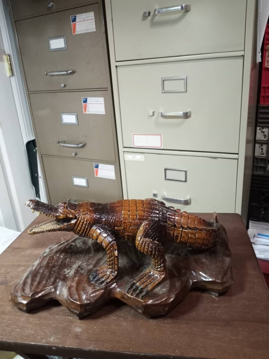 Crocodile Wood Carved Purchased in Amsterdam - Etsy