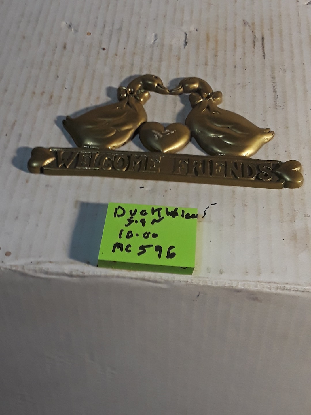 Duck Welcome Friends Sign Brass - Etsy