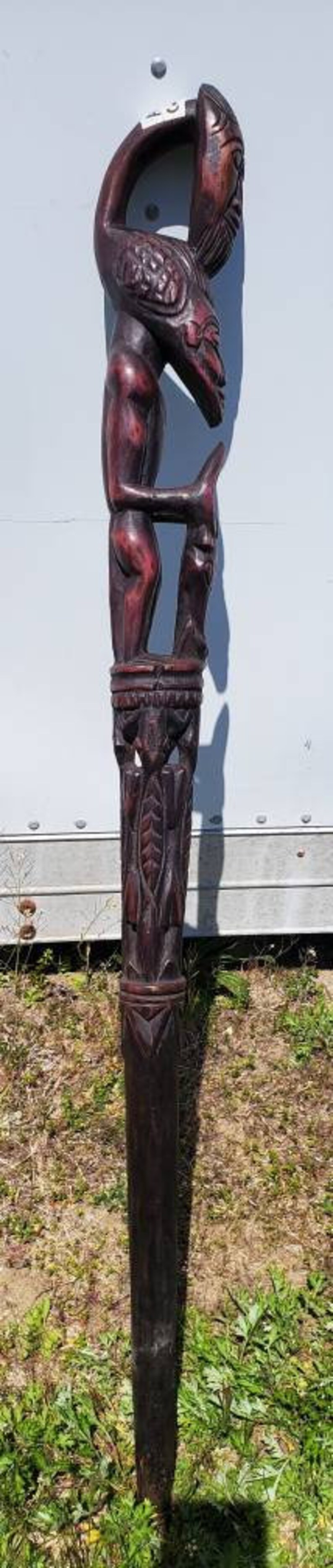 Lizard Cow Native Walking Stick Hand Carved From the Congo | Etsy