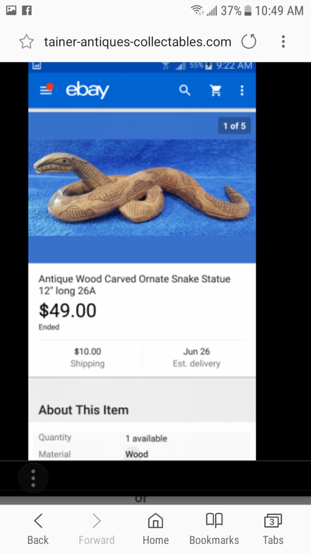 Antique Wood Carved Ornate Snake Statue - Etsy