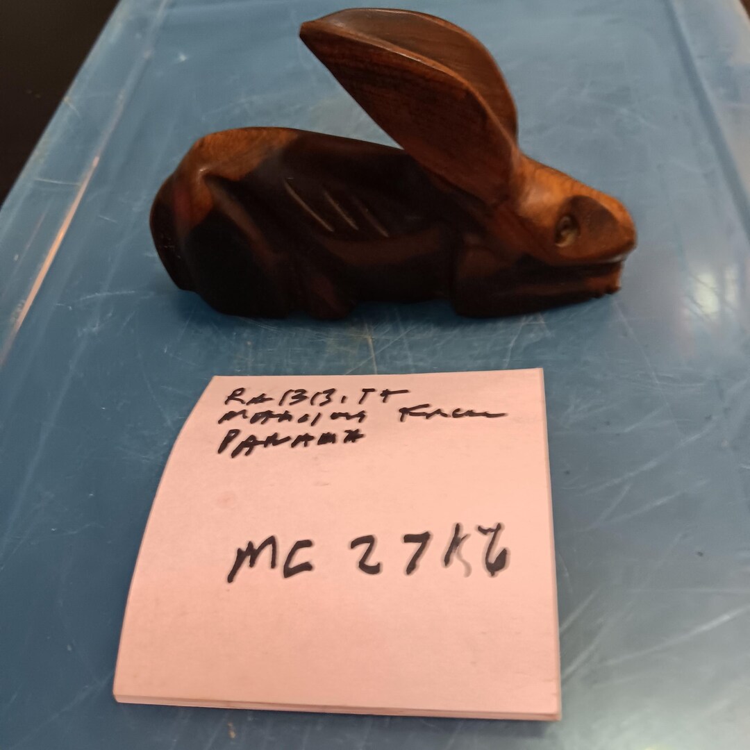 Rabbit Hand Carved Mahogany From Panama Vintage MC 2716 - Etsy