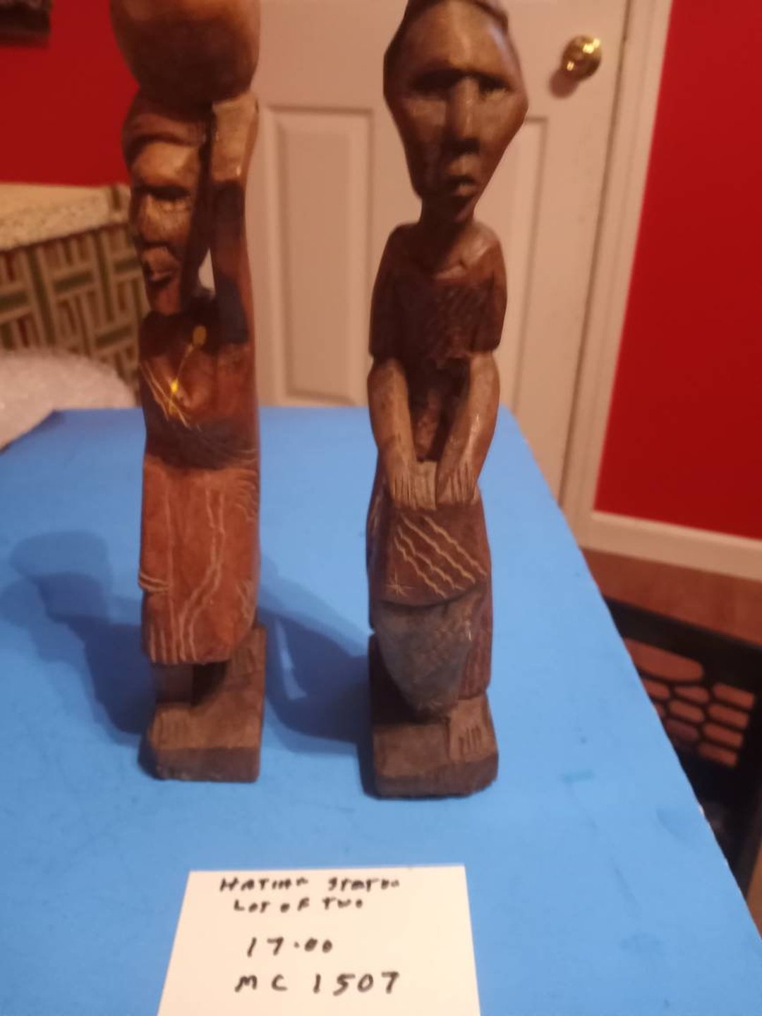 Hatian Statues Lot of Two Hand Carved From Haiti - Etsy