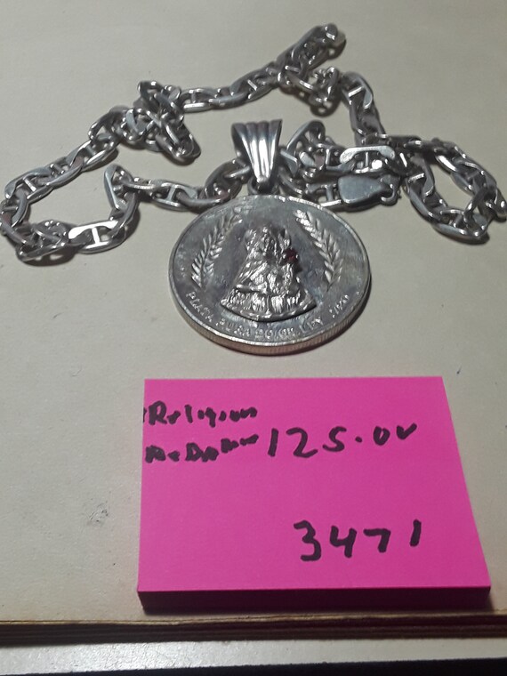 Religious medallion silver 925 - Gem