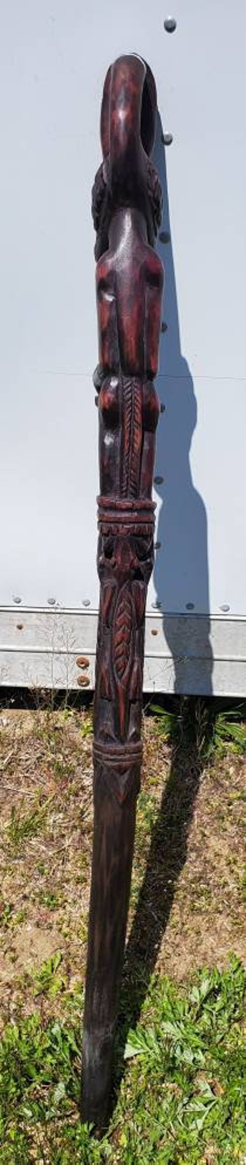 Lizard Cow Native Walking Stick Hand Carved From the Congo | Etsy