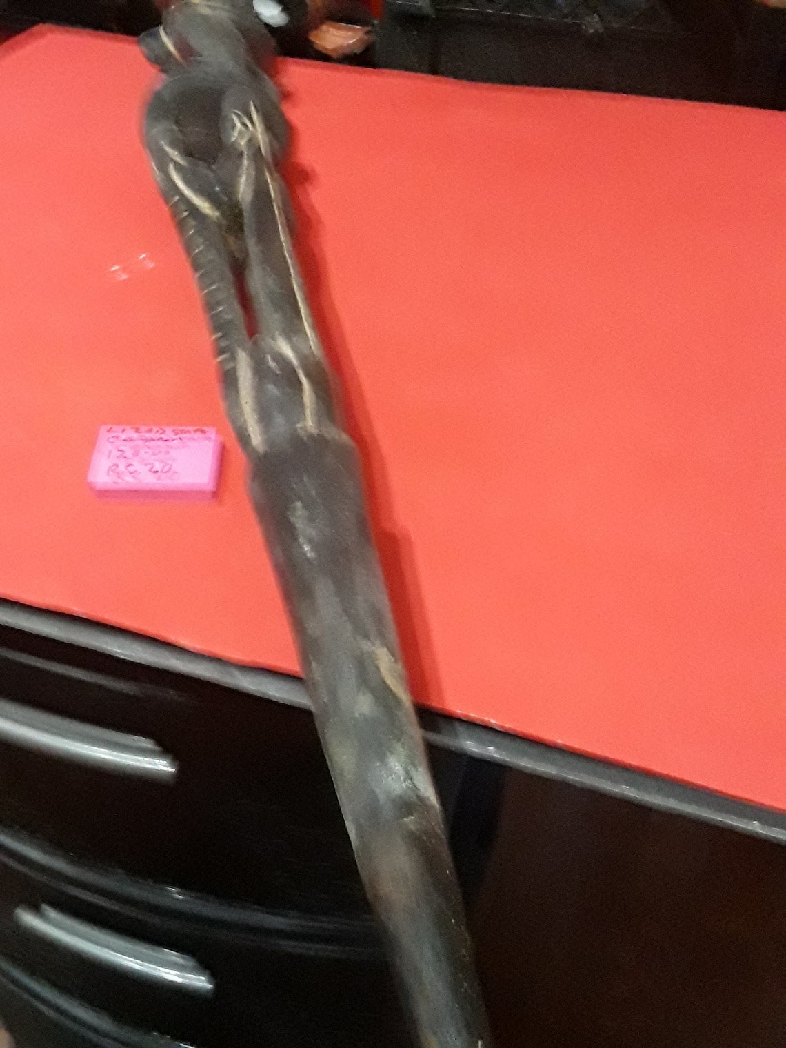 Lizard Staff Hand Carved From Cameroon - Etsy