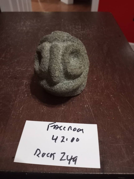 Face Rock Hand Carved by the People of the Dominican Republic | Etsy