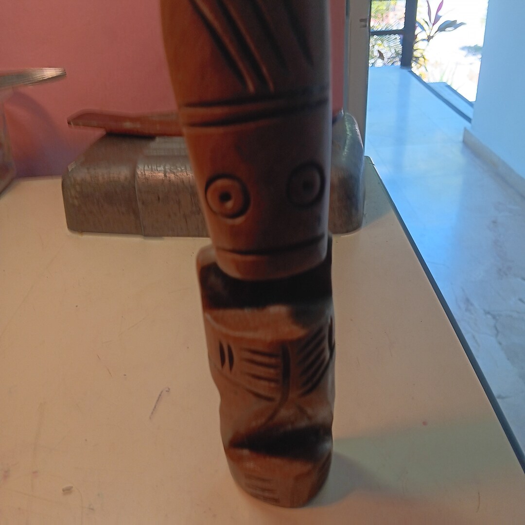 Tiano Wood Carved Statue From the Dominican Republic Vintage - Etsy