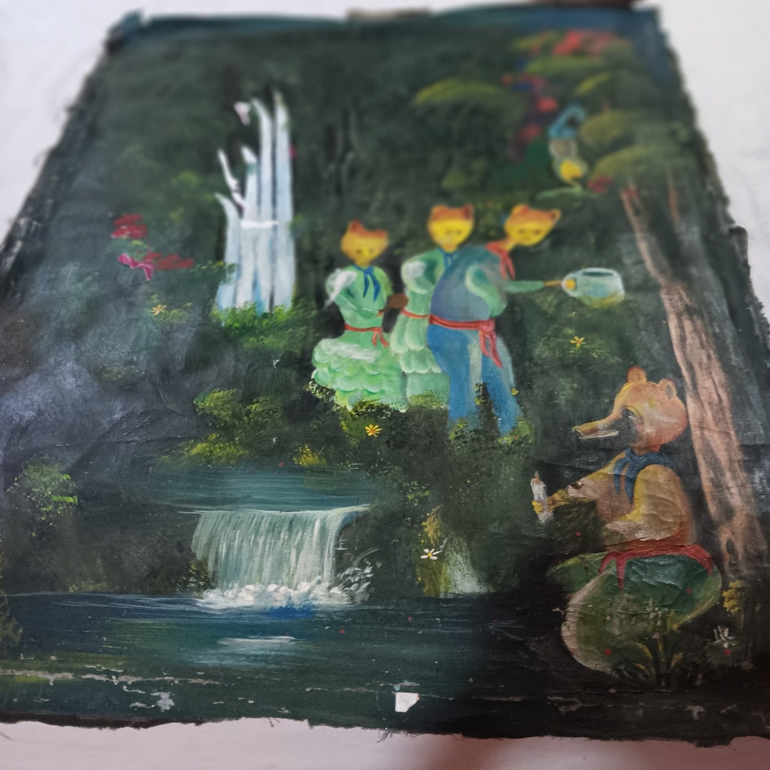 Hatian Acrylic Cartoon Unsigned Painting From Haiti - Etsy