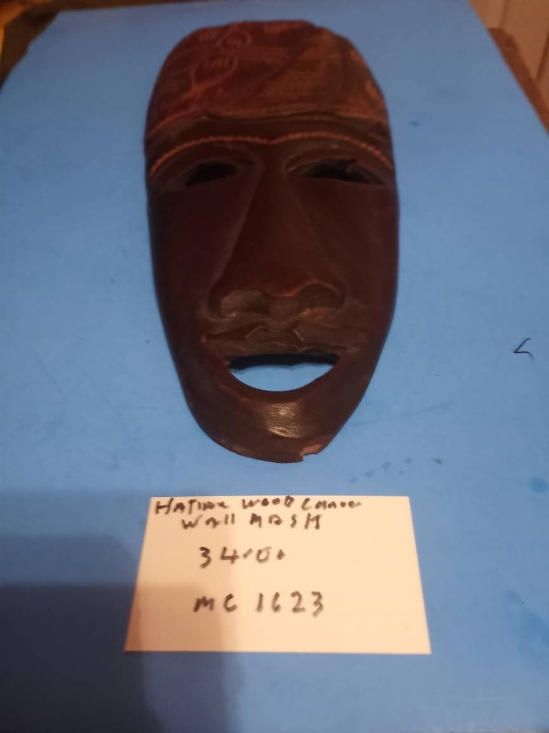 Hatian Wood Carved Wall Mask From Haiti Vintage - Etsy