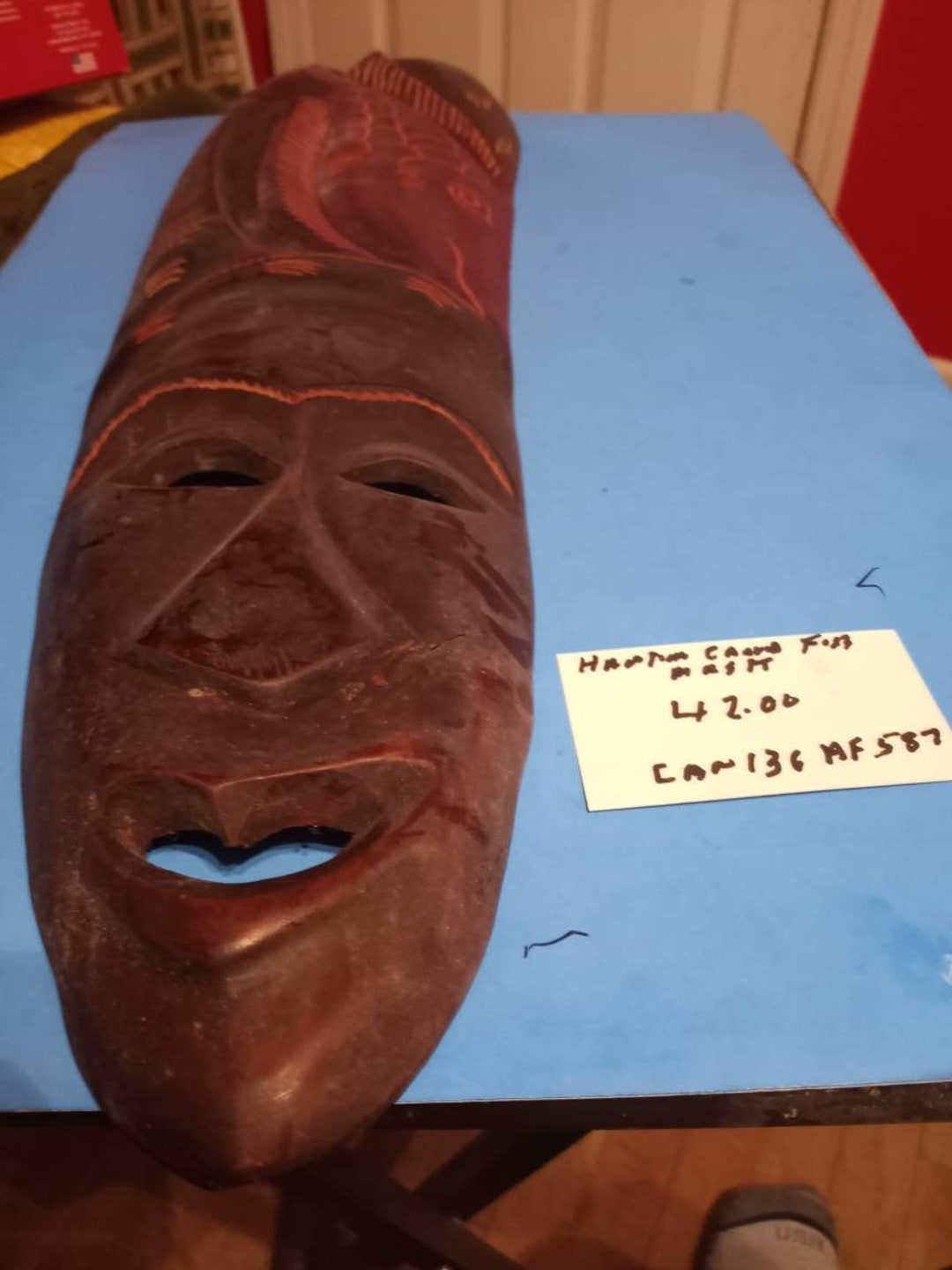 Haitian Hand Carved Fish Mask Vintage - Etsy