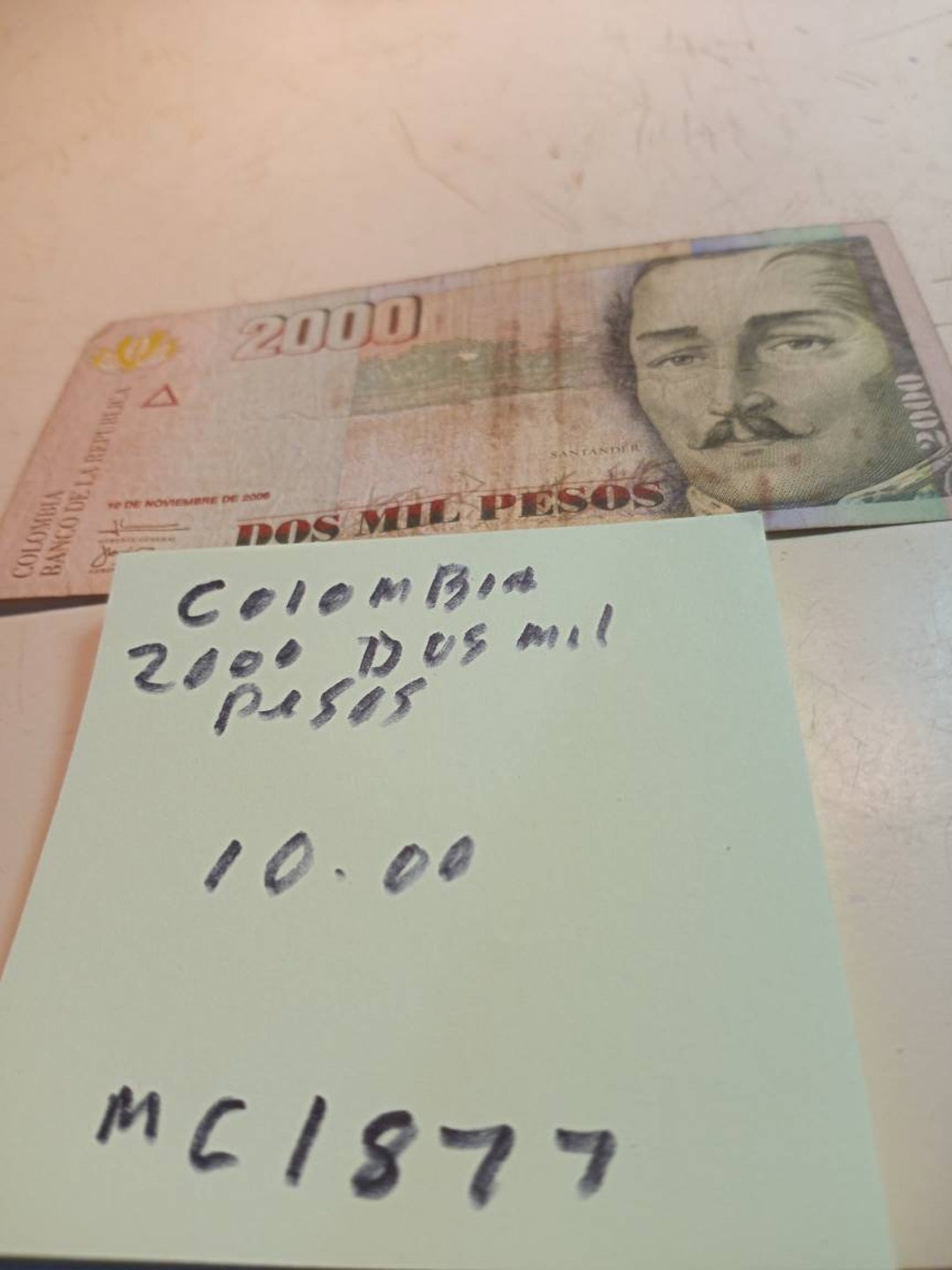 Colombia 2000 Dos Mil Pesos Etsy