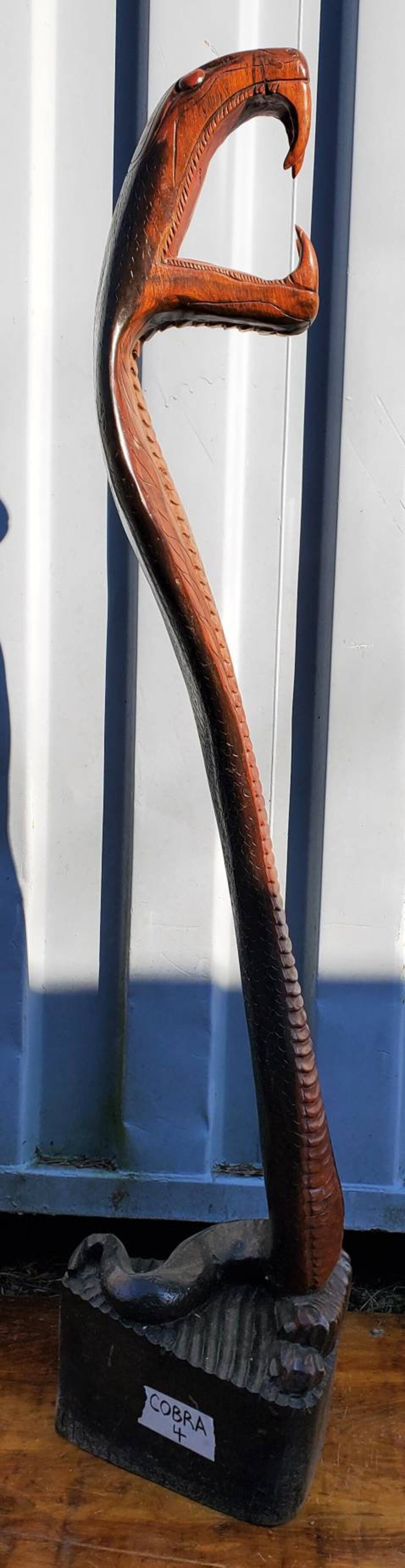 King Cobra Large Wood Carved Statue From Bali Indonesia COBRA #4 - Etsy