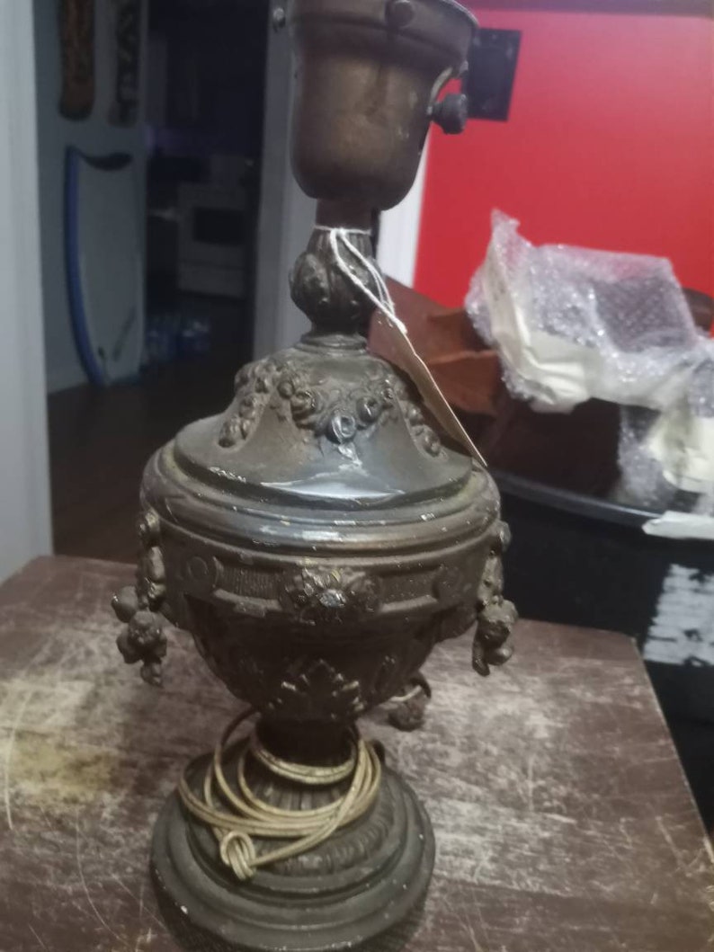 Antique Copper Looking Lamp Vintage - Etsy