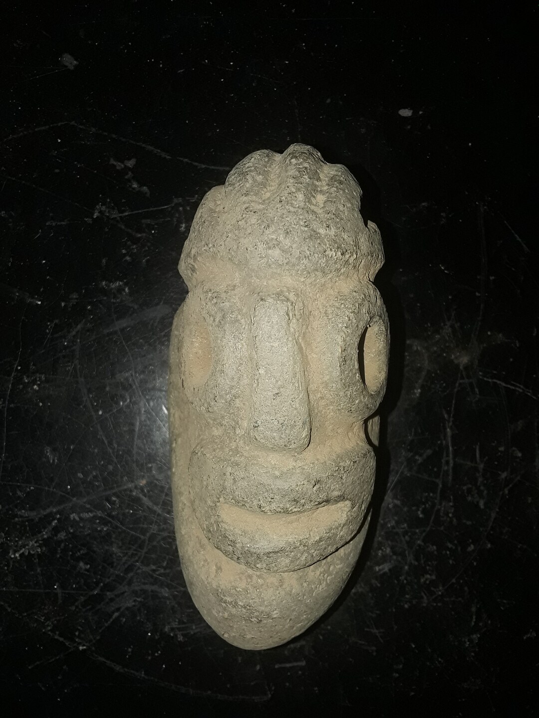 Rock Carved Face From Dominican Republic Very Old - Etsy