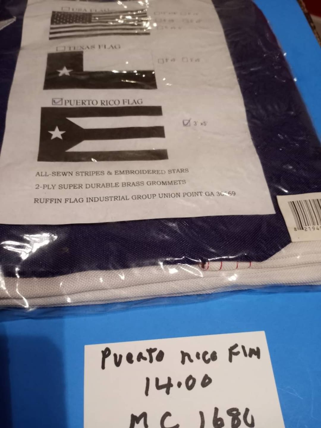 Puerto Rico Flag Super Poly New in Package - Etsy