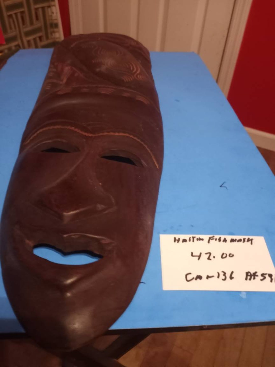 Haitian Hand Carved Fish Mask Vintage - Etsy