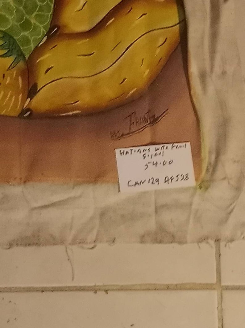 Hatians With Fruit Signed Acrylic Painting From Haiti Vintage - Etsy